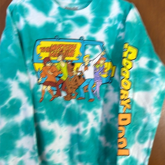 Shirts | Scooby Doo Brand Green White Tie Dye | Poshmark